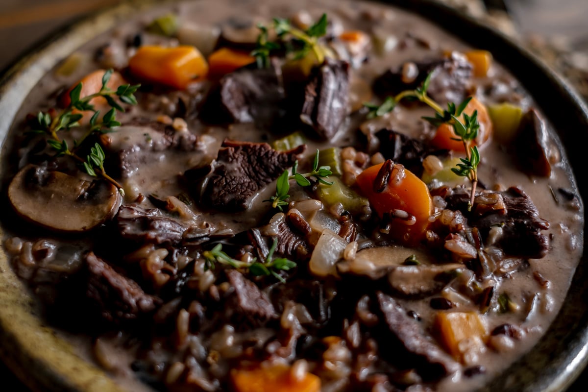 Elk and Wild Rice Soup | Peak to Plate