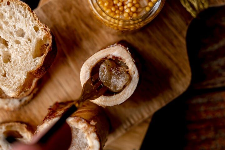 Roasted Elk Bone Marrow with Pickled Mustard Seeds | Peak to Plate