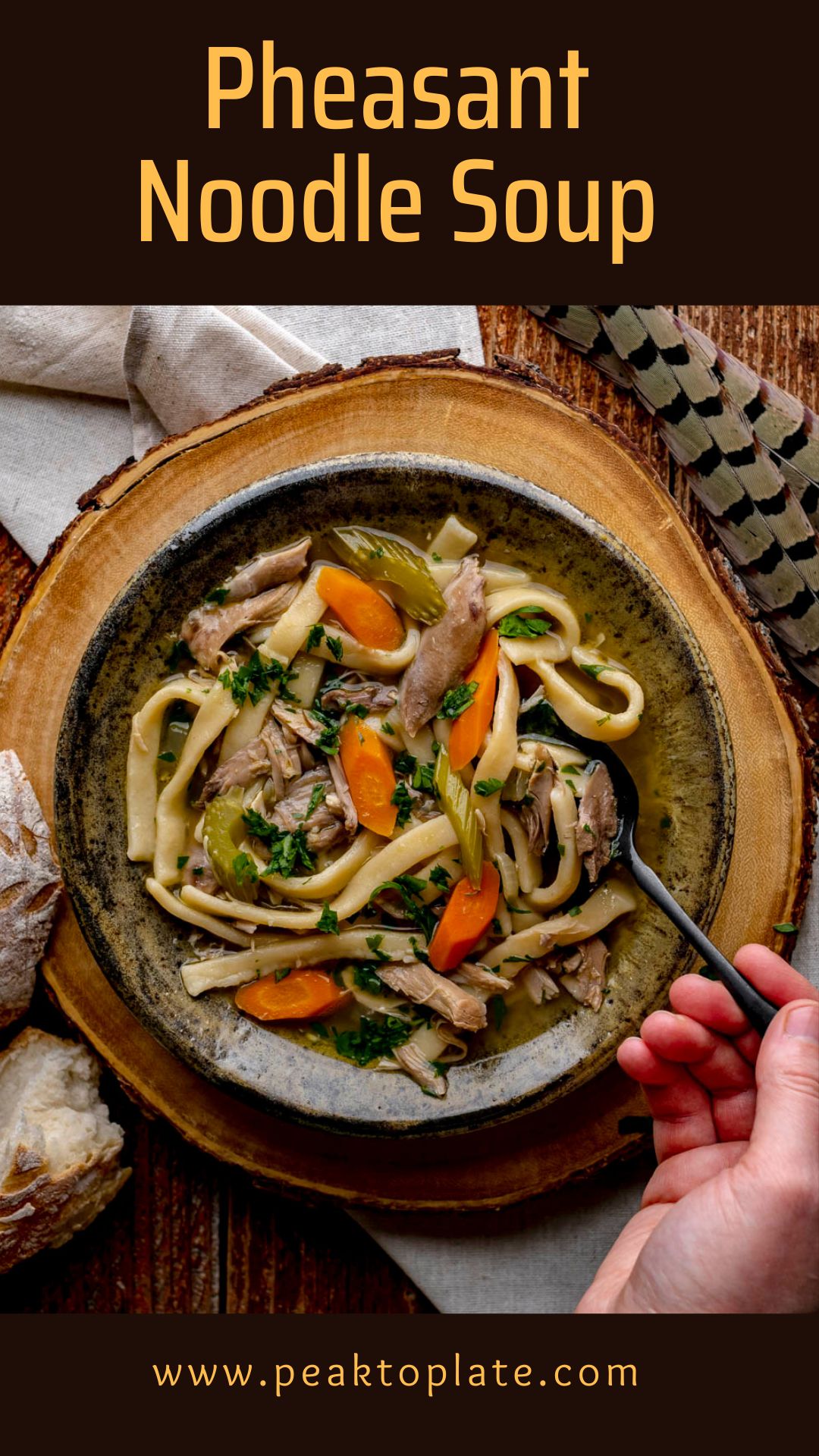 Classic Pheasant Noodle Soup | Peak to Plate