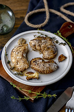 Butter-Basted Halibut Cheeks with Garlic and Thyme | Peak to Plate