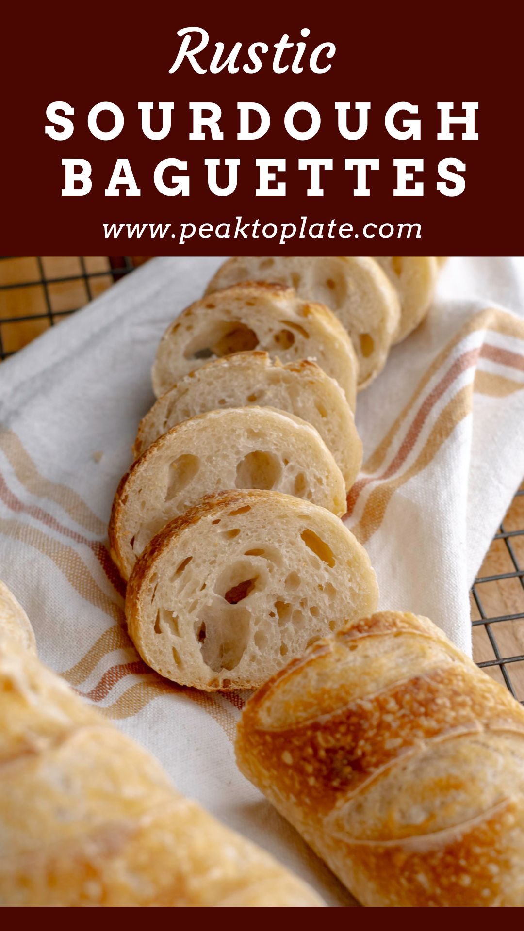 Rustic Sourdough Baguettes | Peak to Plate