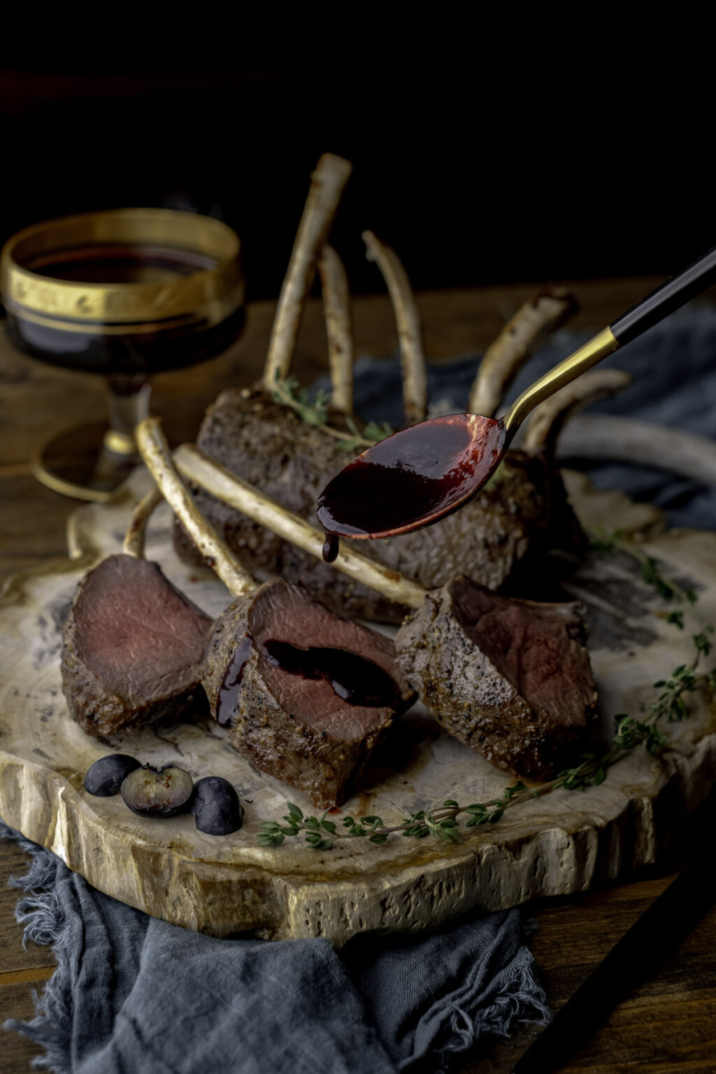 Rack of Venison with Blueberry Thyme Sauce | Peak to Plate
