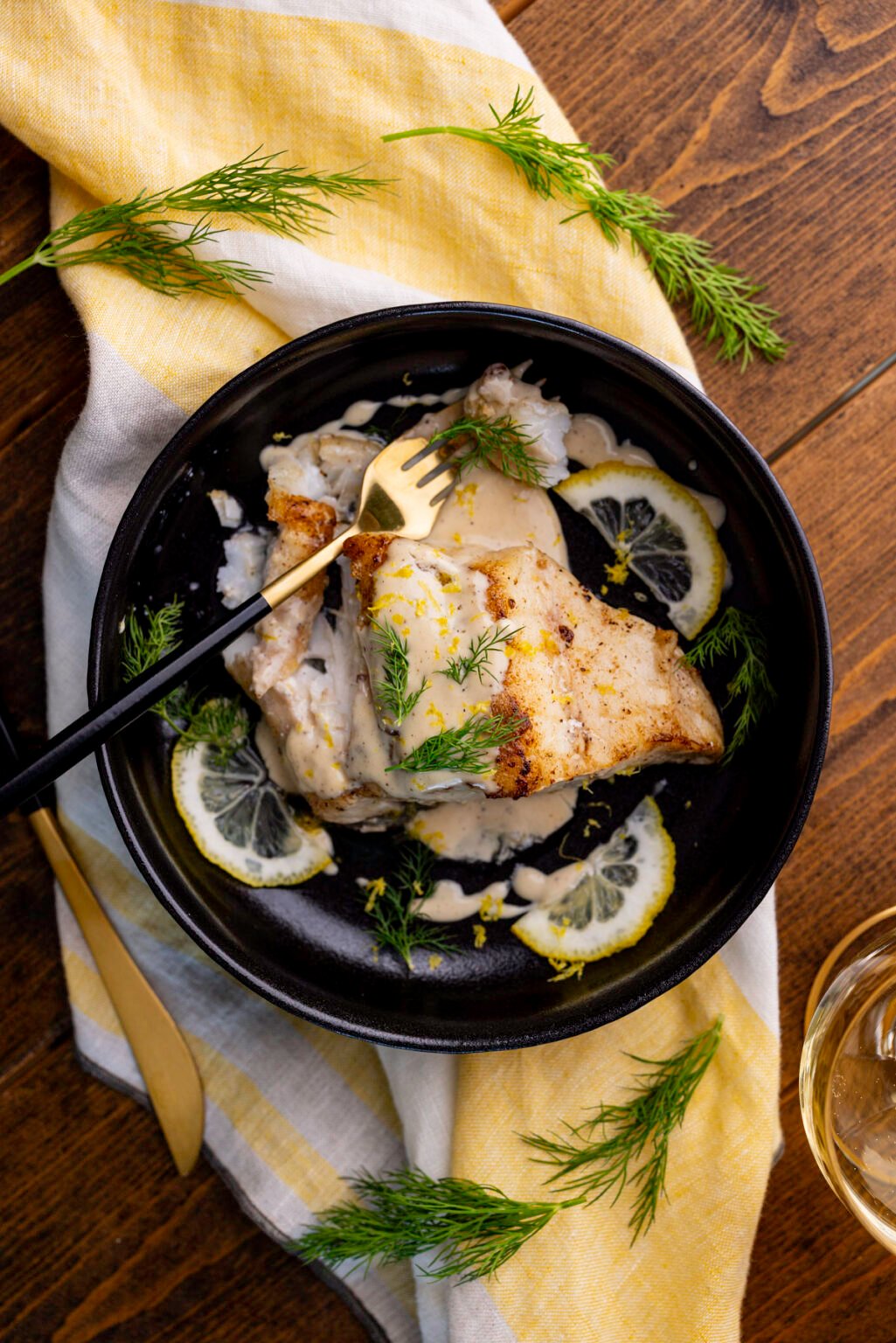 Lingcod with Creamy White Wine Sauce | Peak to Plate