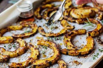 Maple and Herb Roasted Delicata Squash | Peak to Plate