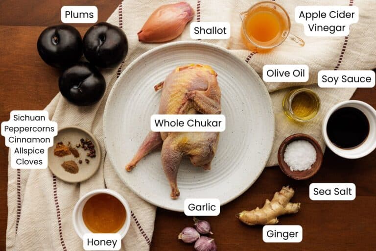 Grilled Whole Chukar with Plum Sauce | Peak to Plate