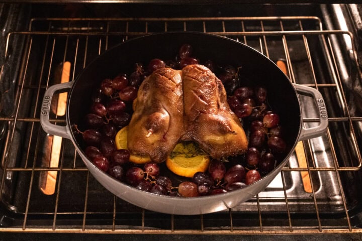 Easy Roasted Duck Recipe with Grapes | Peak to Plate
